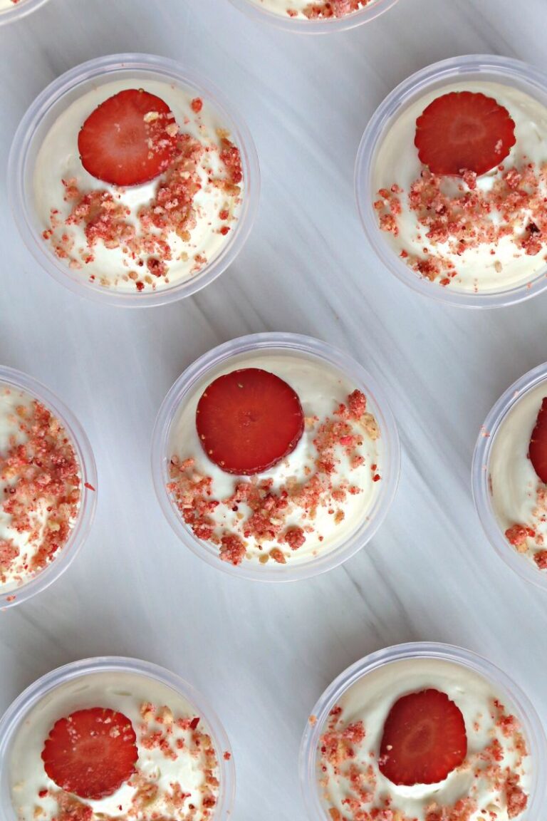 Strawberry Crunch Dessert Cups - Cake Me Home Tonight