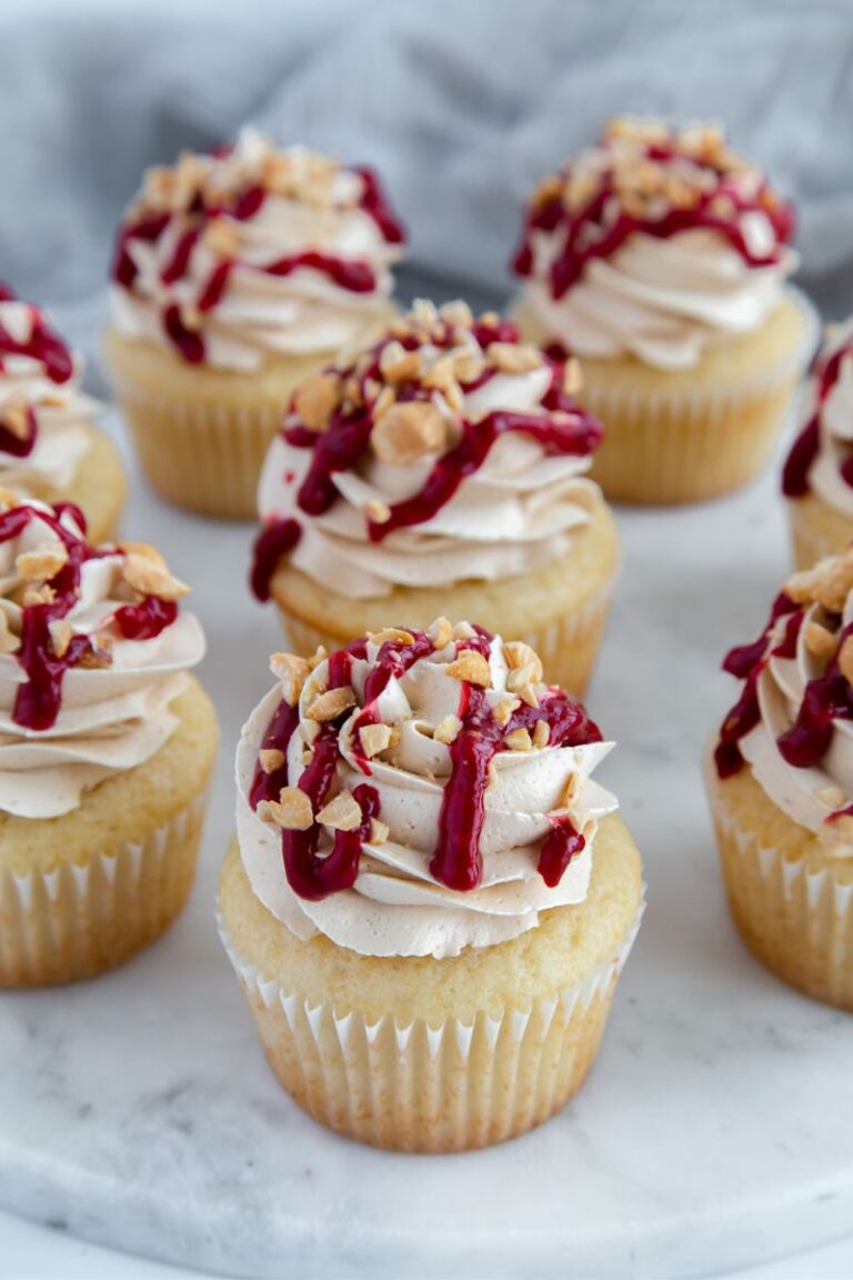 Peanut Butter and Jelly Cupcakes - Cake Me Home Tonight